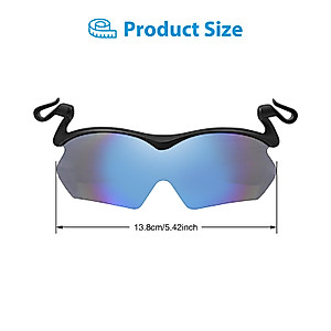 DEECOZY Outdoor Polarized Sunglasses, Fishing Cycling Traveling Flip Cover UV Protection Sunglasses That Can Be Clipped on the Hat Cap (Blue)