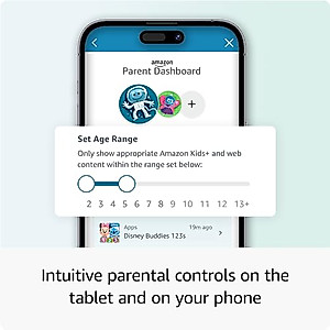 Amazon Fire 10 Kids tablet- 2023, ages 3-7 | Bright 10.1" HD screen with ad-free content and parental controls included, 13-hr battery, 32 GB, Blue