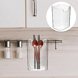 Clear Office Trash Cans Small Waste Bin Cabinet Hanging Trash Can Clear Container Plastic Waste Paper Container for Bathroom Kitchen Office