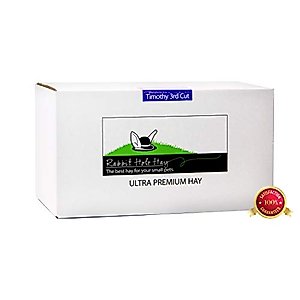 Rabbit Hole Hay Ultra Premium, Hand Packed Soft Timothy Hay for Your Small Pet Rabbit, Chinchilla, or Guinea Pig (20lb)