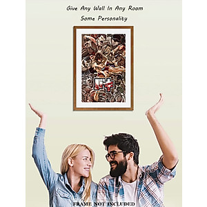 Christ-EZ Anime Cartoons Baki Wall Art Print Poster Home Decor Premium - Matte poster Frameless Gift 11 x 17 inch(28cm x 43cm)