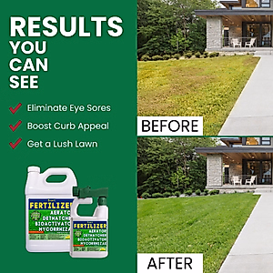 5-in-1 Natural Liquid Lawn Fertilizer Aerator Dethatcher Humic Acid Kelp Mycorrhizae – Lawn Force 5 – Nature’s Lawn & Garden - 1 Gal