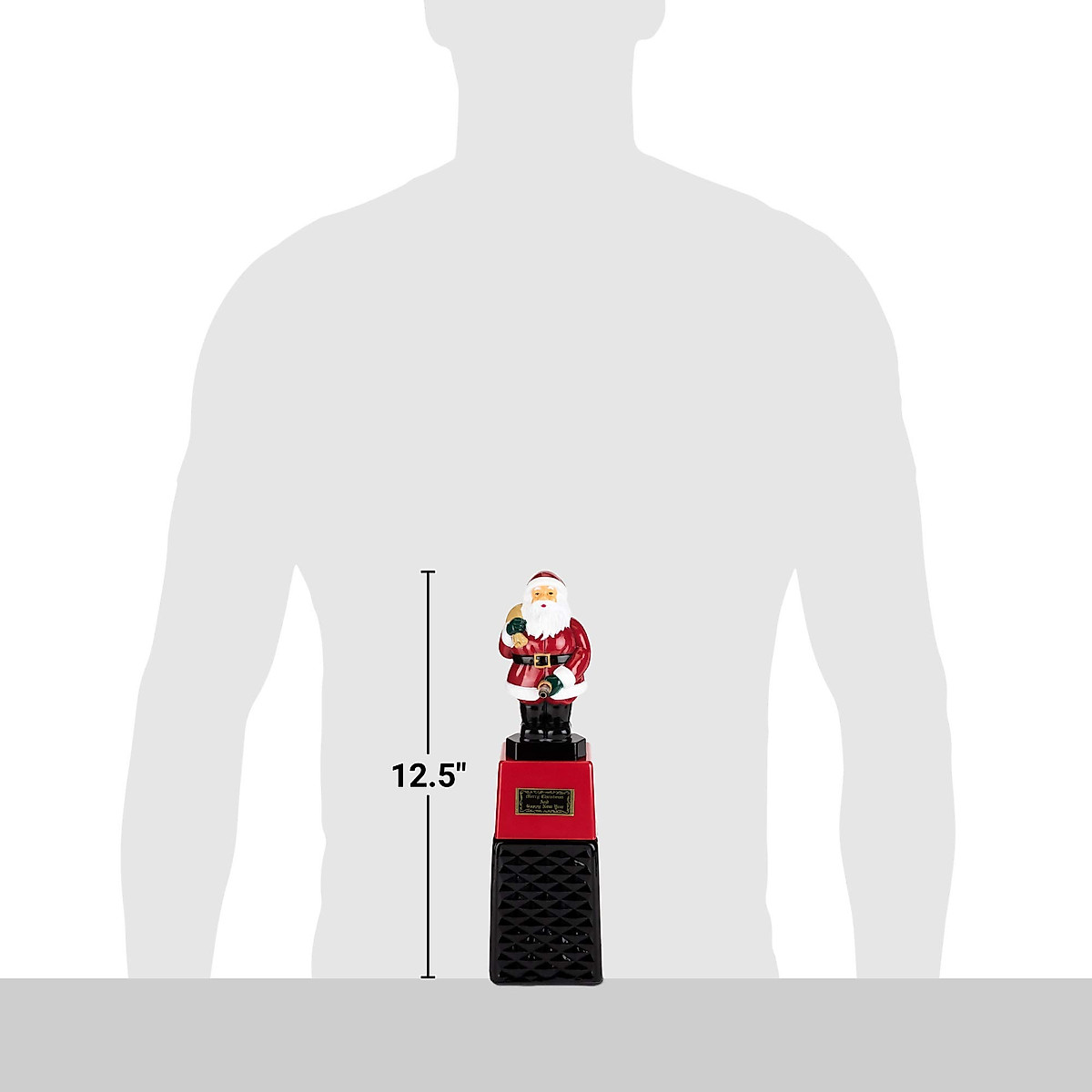 True Santa Liquor Dispenser, Gag Gift, 16 oz Beverage, Wine, Beer, Whiskey, Vodka, Gin, Alcohol Dispenser