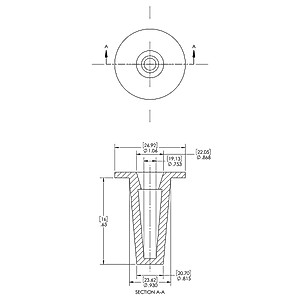 Caplugs 99394289 Plastic Tapered Cap and Plug. T-11X, PE-LD, Cap OD 0.753" Plug ID 0.93", Red (Pack of 200)