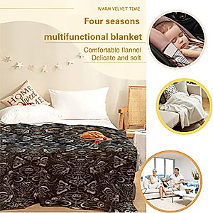Halloween Gothic Blanket Decoration Fleece Lightweight Throws Gift for Birthday Christmas Soft Flannel Blankets for All Season Bed Home Bedroom Living Room Sofa 50 * 60 Inches