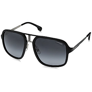 Carrera Sunglasses (Safilo Group) Men's CA1004/S Pilot Sunglasses, Matte Black Ruthenium/Dark Gray Gradient, 57 mm