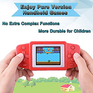 Beico Handheld Games for Kids Built in 218 Classic Retro Video Games 2.5" Screen Portable Arcade Gaming Player System for Boys Girls Birthday (Red)