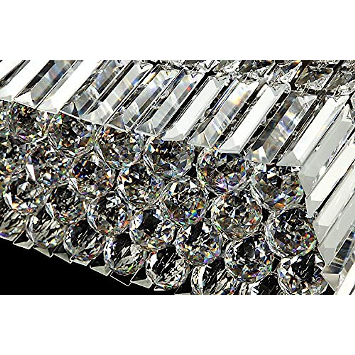 Saint Mossi 5-Lights K9 Crystal Chandelier Modern Chandelier in Raindrop Chandelier Design,Modern Flush Mount Ceiling Light Fixture,Crystal Pendant Light Fixture,H9 x W10 x L31,Chain Adjustable