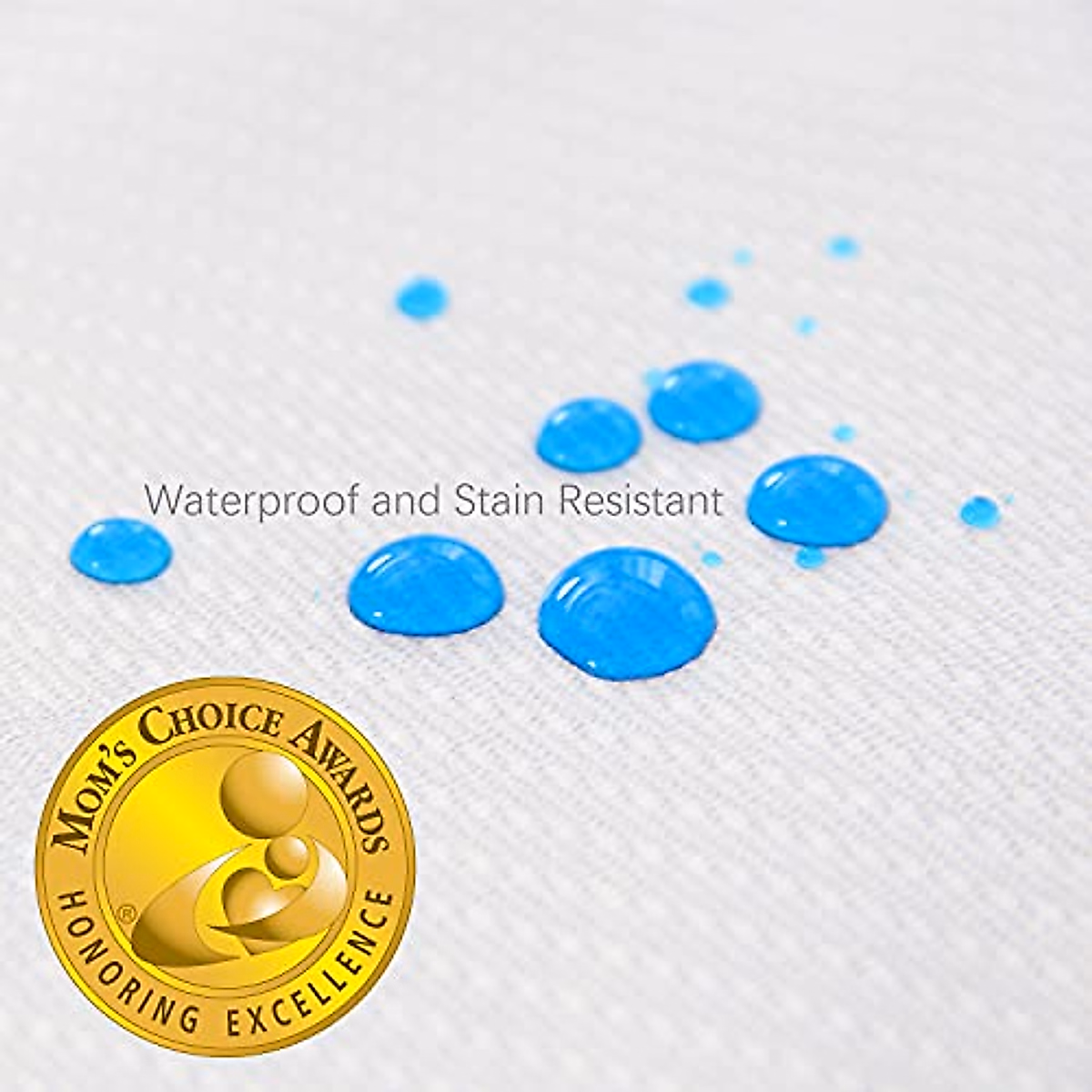 Pack and Play Sheets Fitted Waterproof 2 Pack, Mini Crib Mattress Protector 38" X 26" Portable Mini Crib Sheet for Boys & Girls/Trifold Pack and Play Mattress Topper 38" x 26", Gray