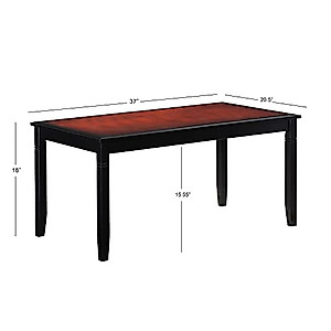 Linon Camden Table, 36" w x 20.5" d x 18" h, Cherry Coffee