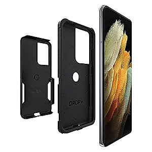 OtterBox Galaxy S21 Ultra 5G (ONLY - DOES NOT FIT Non-Plus or Plus Sizes) Commuter Series Case - DOES NOT FIT Non-Plus or Plus Sizes) - BLACK, Slim & Tough, Pocket-Friendly, with Port Protection