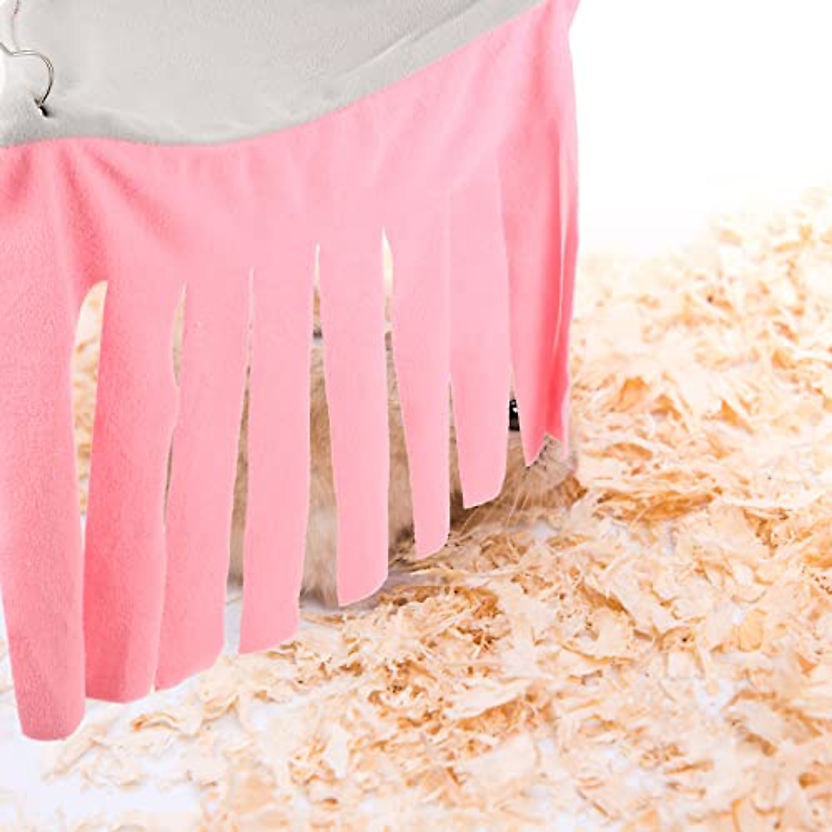 iplusmile Sides Fit Pig Bed for Peekaboo House Pet Rat Ferrets Small Animal Hamsters Hanging Hammock Curtain Squirrel Mice Corner Chinchilla Hedgehog Forest Fleece Animals Decor Bunny