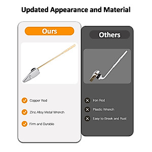 Toilet Handle Replacement Kit, 702 Universal Toilet Flush Handle, Zinc Alloy Toilet Tank Trip Lever with H2 Brass Arm Front-Mount Compatible with American Standard, Mansfield Toilet, Silver