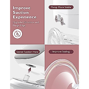 Momcozy Hands Free Breast Pump S9 Pro Updated, Wearable Breast Pump of Longest Battery Life & LED Display, Double Portable Electric Breast Pump with 2 Modes & 9 Levels - 24mm, 2 Pack Gray