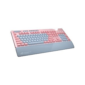 ASUS ROG Strix Flare Pnk (Cherry MX Red) Limited Edition Mechanical Gaming Keyboard with Switches, Aura Sync RGB Lighting, Customizable Badge, USB Pass Through and Media CONTROLS