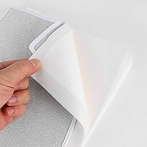 POPETPOP Cat Litter Box Liners 100pcs Disposable Bird Cage Liners Papers Non-Woven Absorbent Parrot Cages Cushion Pad Mat Accessories (White) Bird Paper Pad