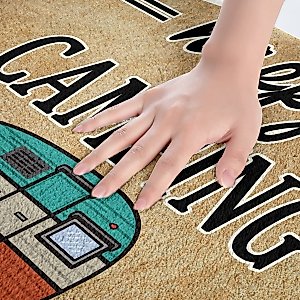 80s Happy Camping Bathroom Mat Bathroom Rugs Soft Bath Rugs Non Slip, Washable Cover Floor Rug Absorbent Carpets Floor Mat Home Decor for Kitchen Bedroom RV Camper Farmhouse(16x24)