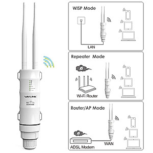WAVLINK Outdoor WiFi Range Extender AC600 High Power Weatherproof Outdoor WiFi Extender for Backyard,Dual Band 2.4 & 5GHz Long Range Wifi Extender,Support WiFi Access Point/Repeater/Router/Bridge Mode