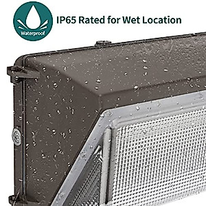 kadision LED Wall Pack Light with Photocell, 150W 19500LM 5000K Daylight 100-277V IP65 Waterproof, Dusk to Dawn Outdoor Lighting Fixture, ETL Listed