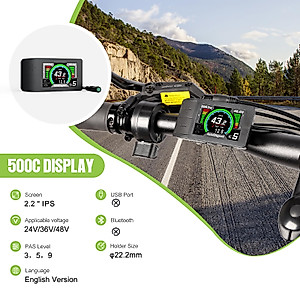 BAFANG 750W Mid Drive Kit with Downtube Battery 48V17.5Ah, BBS02 48V 750W Ebike Conversion Motor Kits with 500C Display&52T Chainring Electric Bike Conversion Kit-Fit BB68-73mm Bike