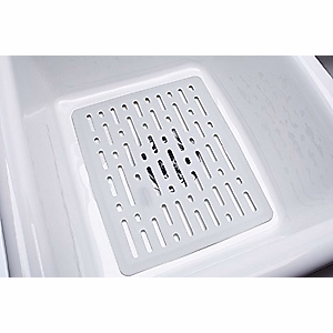 Rubbermaid 1G1706WHT Enhanced Microbal Sink Mat, Small, White