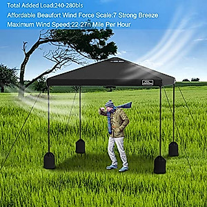 KAMPKEEPER Sand Bags for Canopy Tent, Sandbags for Weight Gazebo,Heavy Duty 70LBS*4Packs (Black)