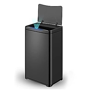 XBWEI High Capacity Smart Trash Can Stainless Steel Automatic Sensor Garbage Bin for Office Bathroom Kitchen Trash Bin ( Color : D , Size : 50L )