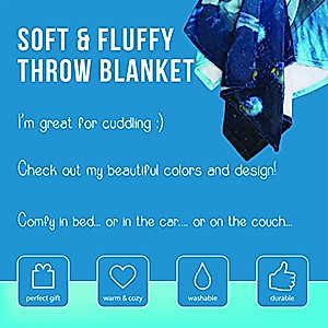 Shark Throw Blanket, Cool Super-Soft Extra-Large Shark Blanket for Kids, Boys, Girls, Adults, and Children, Fleece Shark Blanket for Boys (50 in x 60 in) Warm and Cozy Throw for Bed, Crib or Couch