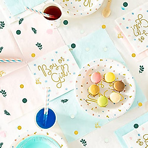 400 Pieces Baby Shower Confetti Sage Greenery Baby Gender Reveal Confetti Table Scatter Confetti with Eucalyptus, Gold Baby Letter, Sprinkles Confetti for ​wedding Birthday Party Decor