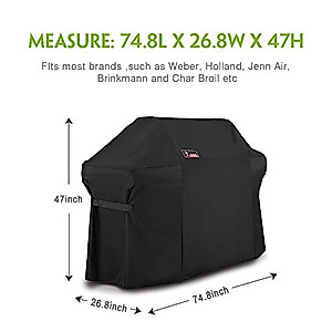 Kingkong 7109 Premium Grill Cover for Weber Summit 600-Series Gas Grills Including Grill Brush and Tongs