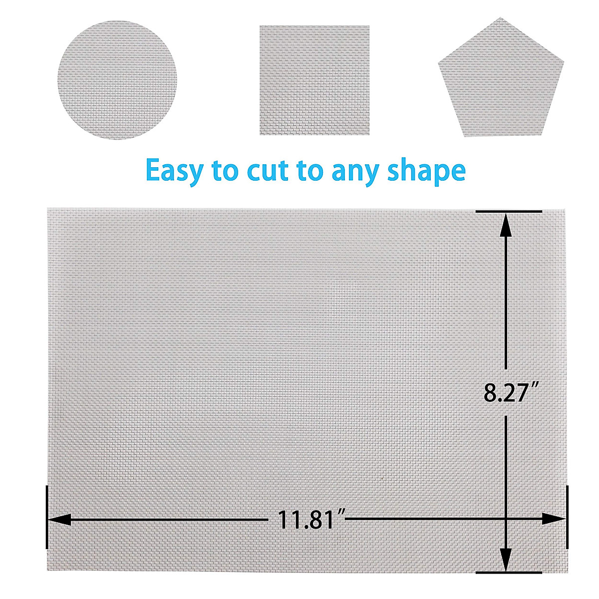 4 Pack - 304 Stainless Steel Woven Wire Mesh Screen, Air Vent Mesh, 11.8“ X 8.27“（300 x 210mm) 1mm Hole 20 Mesh, DIY Project, Easy to Cut and Resistant to Rust