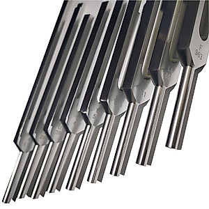 Solfeggio Tuning Fork Set - 9 Tuning Forks - Perfect for DNA Healing, Chakra, Sound Therapy, Spiritual (Gift box packing.)