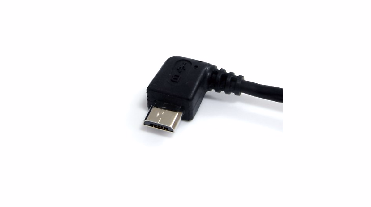 StarTech.com 3 ft / 91cm Micro USB Cable - A to Left Angle Micro B ...
