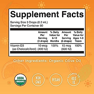 Liquid Iron Supplement for Toddlers & USDA Organic Vitamin D3 Liquid Spray Bundle by MaryRuth's | Iron Supplement | Immune Support for Infants & Toddlers | Vegan | Gluten Free | Non-GM