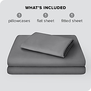 Ivy Union Twin Size Sheet Set - Breathable & Cooling Sheets - Extra Soft, Easy-Fit Bed Sheets - Deep Pockets - Bedding Sheets & Pillowcases (Twin, Grey)