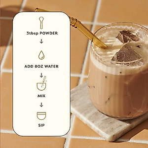 Clevr Blends Chai Tea Latte, Oat Milk Instant Latte Mix, Powder Latte Black Tea Organic Spices, Coconut Milk Superfood Creamer, SuperLatte with Adaptogens, Reishi Mushrooms, Lions Mane and Probiotics