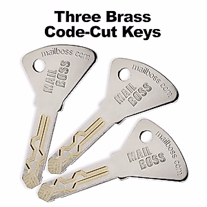 Mail Boss 7106 Curbside Steel Post Mount Security Locking Mailbox, Black, Extra Large, 21 in. D x 11.125 in. W x 13.75 in. H