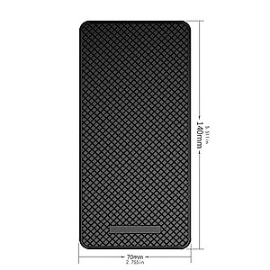 Ganvol 4 Pack Anti-Slip Sticky Pads 5.3 x 2.7 in, Dashboard Cell Phone Holder, Car Dash Non-Slip Radar Detector Mat, Slide Proof, Heat Resistant Don't Melt Under Hot Sun, Reusable After Washing