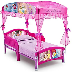 Delta Children Canopy Toddler Bed, Disney Princess( 54.5"lx29.5" w x 51" h)