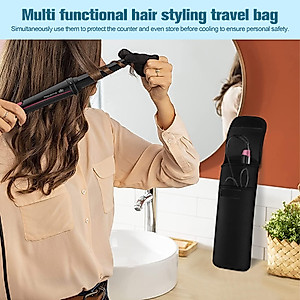 ALEIFLE Heat-Resistant Storage Bag Travel Case Cover Pouch for Hair Straightener Curling Iron Flat Iron