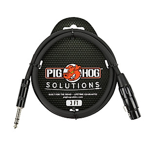 Pig Hog PX-TMXF3 1/4" TRS to XLR Adaptor Cable, 3 Feet