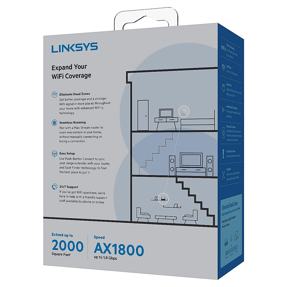 Linksys RE7350 Dual-Band Wi-Fi 6 Wireless Range Extender