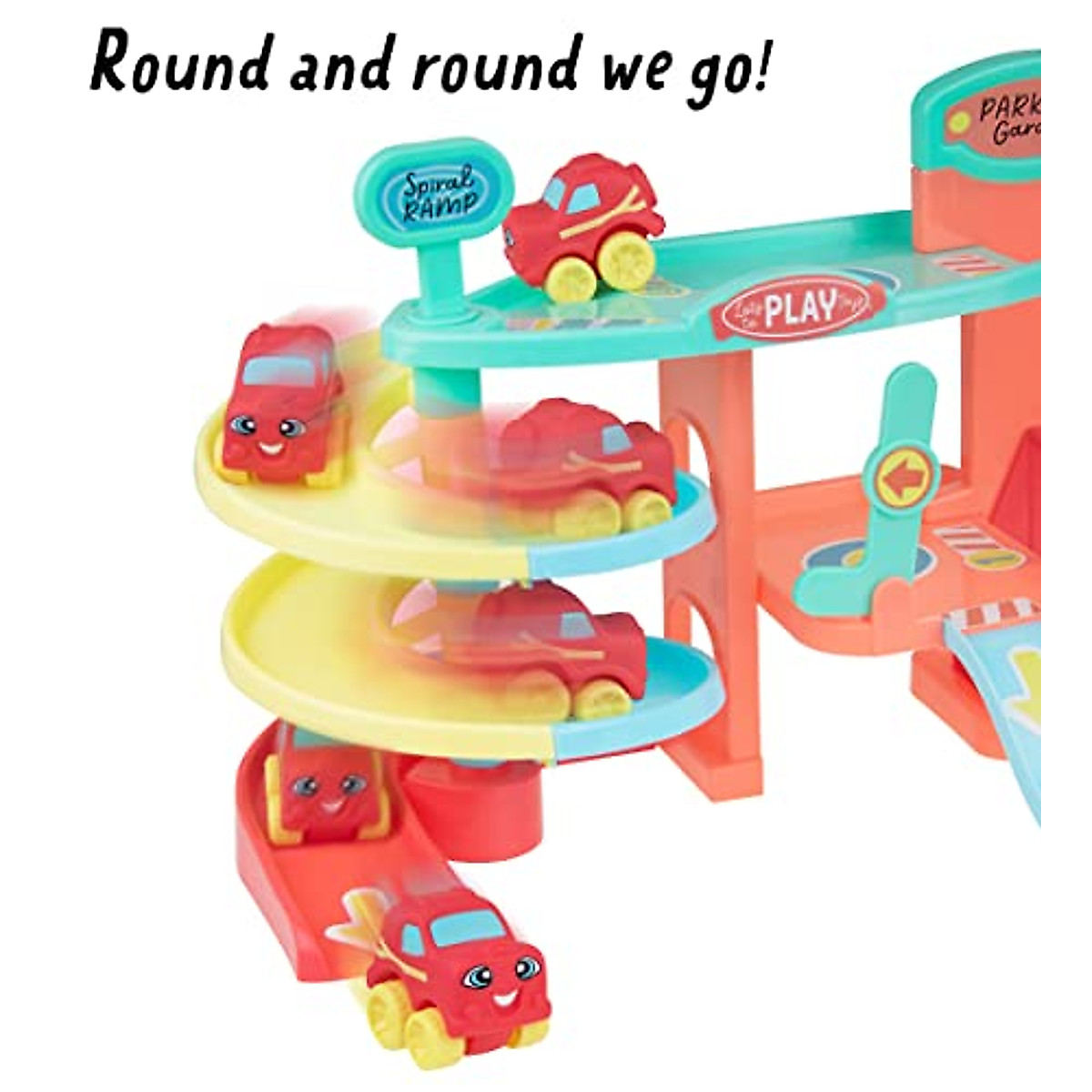Lots to Play Toys - Multi-Story Baby Car Parking Garage - JC Toys