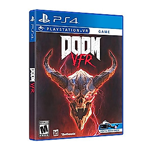 PS4 Shooter Bundle (5 Items): VR Headset CUH-ZRV1, Farpoint Aim Controller Bundle, PSVR Doom Game, Playstation Camera, and 2 Move Motion Controllers