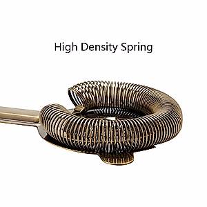 Boston Cocktail Shaker Set 18/8 Stainless Steel Bartender Kit, Including 18oz&28oz Shaker Tins, Double Jigger, 8''Muddler, 2 Liquor Pourers, 12" Mixing Spoon, Cocktail Strainer, Mesh Strainer(Bronze)