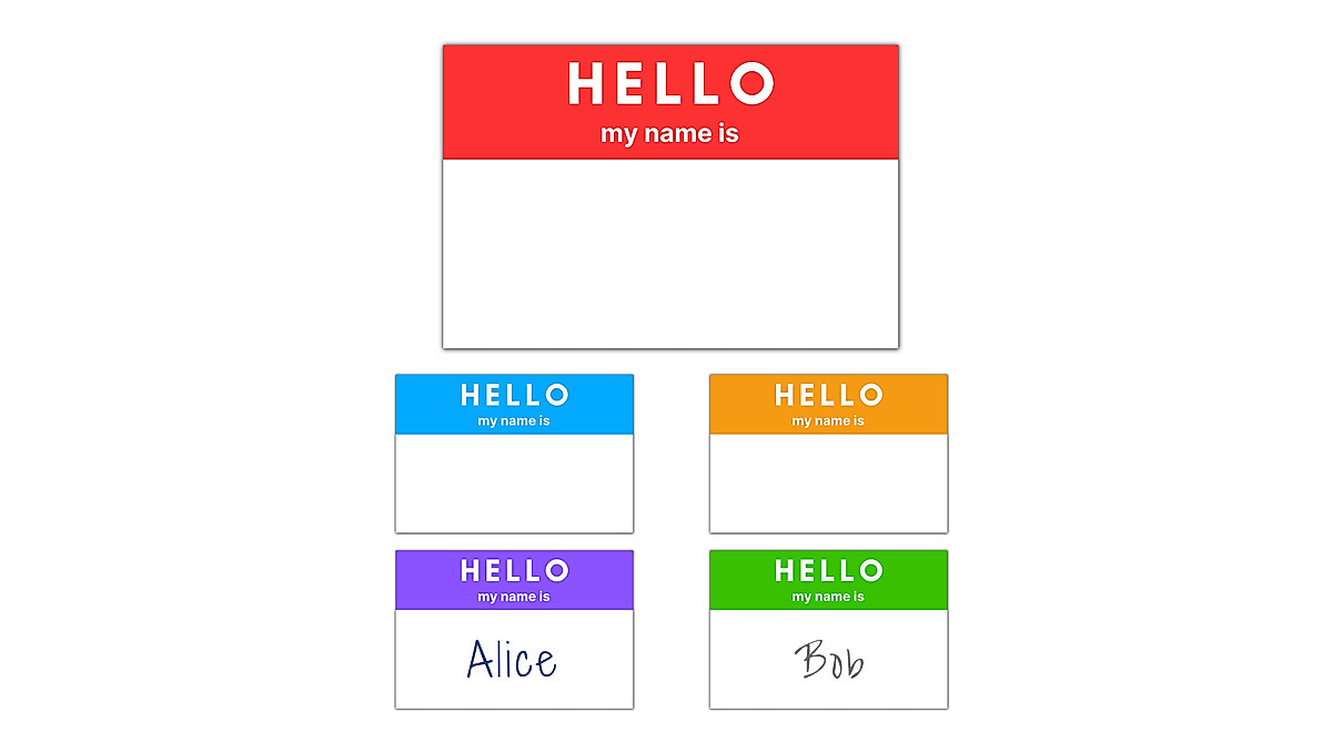 250 Pack Hello My Name Stickers - Vibrant Name Tags