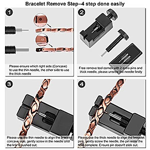 Feraco Magnetic Bracelet for Women Titanium Steel Magnetic Bracelets with Gorgeous Sparkling Cubic Zirconia Costume Jewelry Christmas Gifts (Silver)