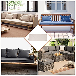 Focuprodu Custom Cushion Covers,Patio Bench Cushion Cover, Replaceable Bench Cushion/Chair Cushion Cover.80+ Colors to Choose from.Multi-Scene Applications. (Custom Size)