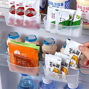 VALINK Fridge Drawer Organizer, Refrigerator Organizer Bins, Storage Box with Hook Fridge Shelf Holder Shelf for Fridge Shelf