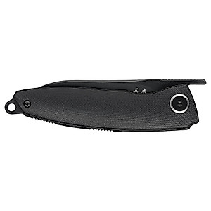 Miki Camping Pocket Folding Japanese Knife for EDC, 2.72" Blade Small Knife, Handle with Black PVD Steel and G10, w/ D2 Black PVD Steel Blade, Camping Outdoor for Everyday Carry